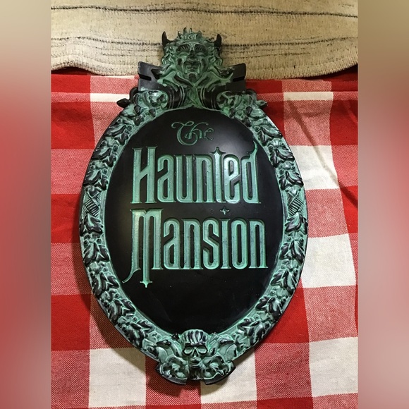 Disney | Accents | Disney The Haunted Mansion Gate Plaque Sign New ...
